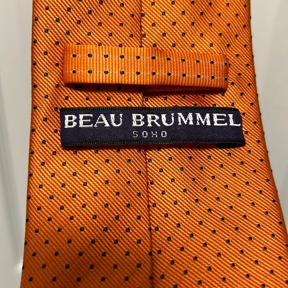 beau brummel | Accessories | Beau Brummel Burnt Orange Tie With Navy ...